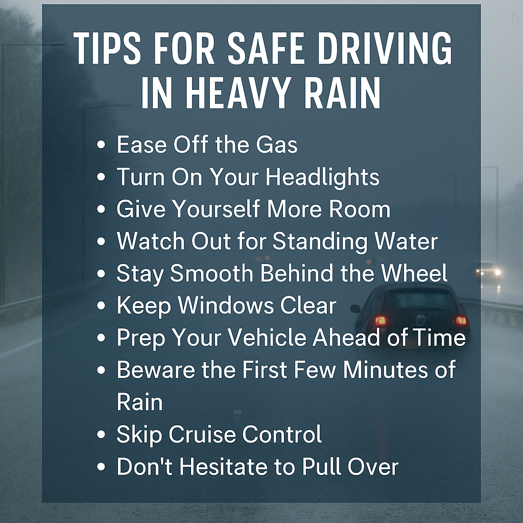 Tips For Safe Driving In Heavy Rain